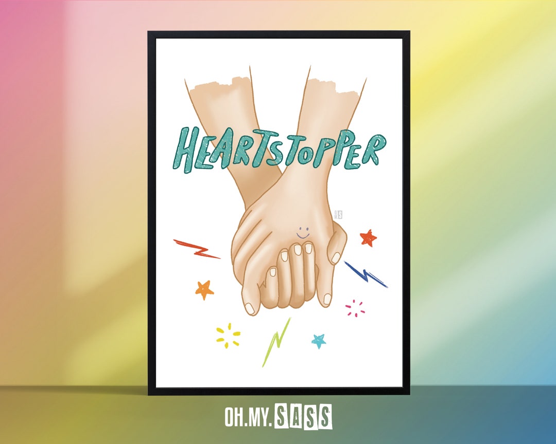 Heartstopper Holding Hands Print | Poster Netflix TV Show | LGBTQ+ Love ...