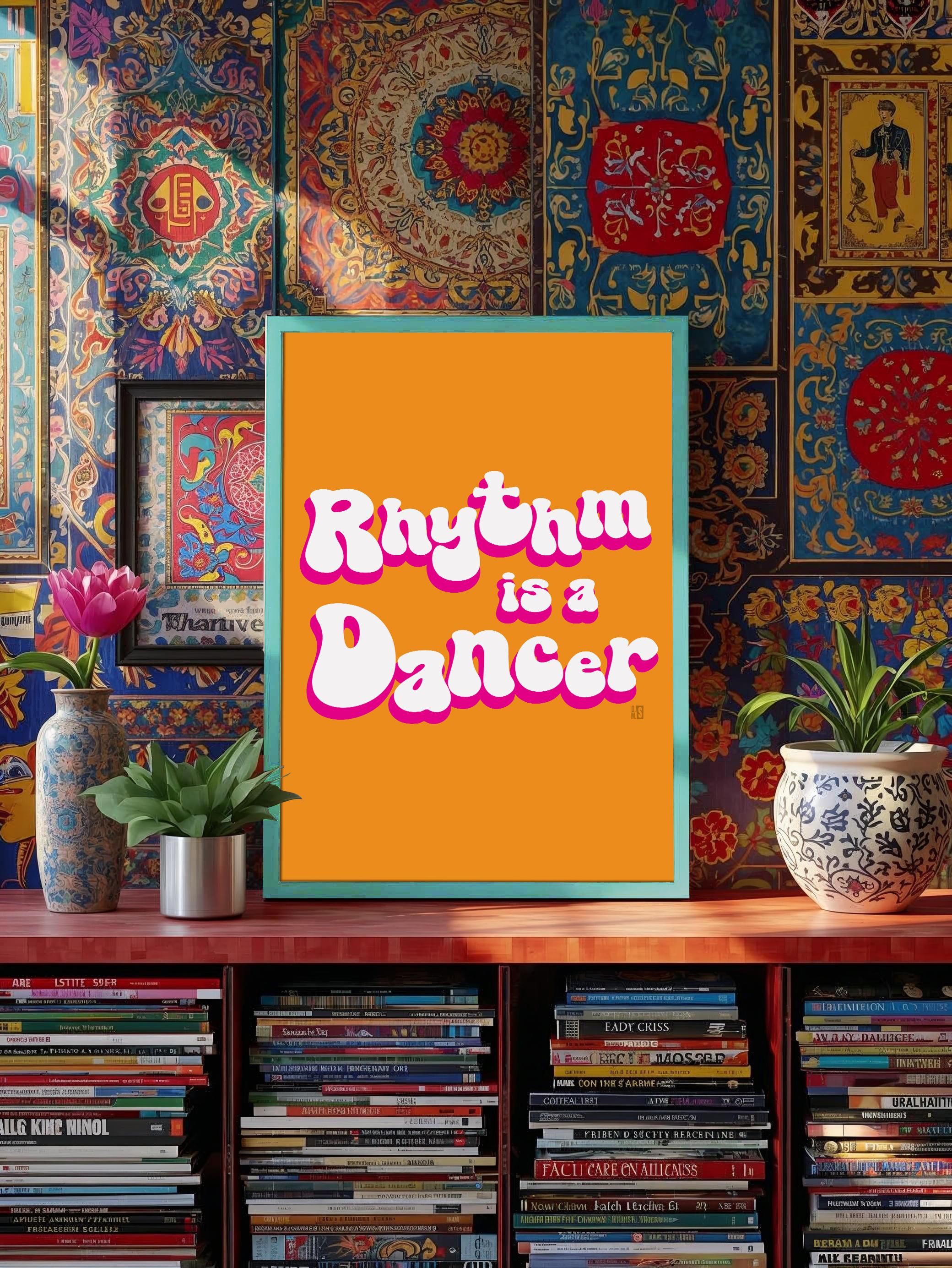 Rhythm is a Dancer Print | Retro Disco Style Wall Art | 60s 70s Font ...