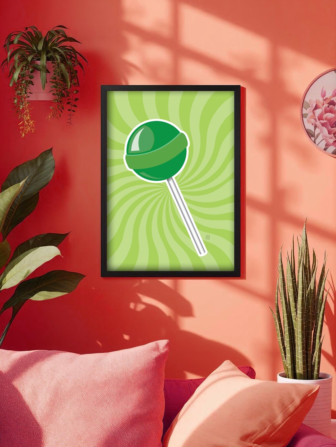 Lollipop Candy Print | Pick 'n' Mix Poster | Colourful Retro Sweet Shop ...