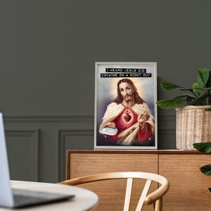 Jesus Cocaine Funny Print | Altered Art Painting Poster | Religious ...