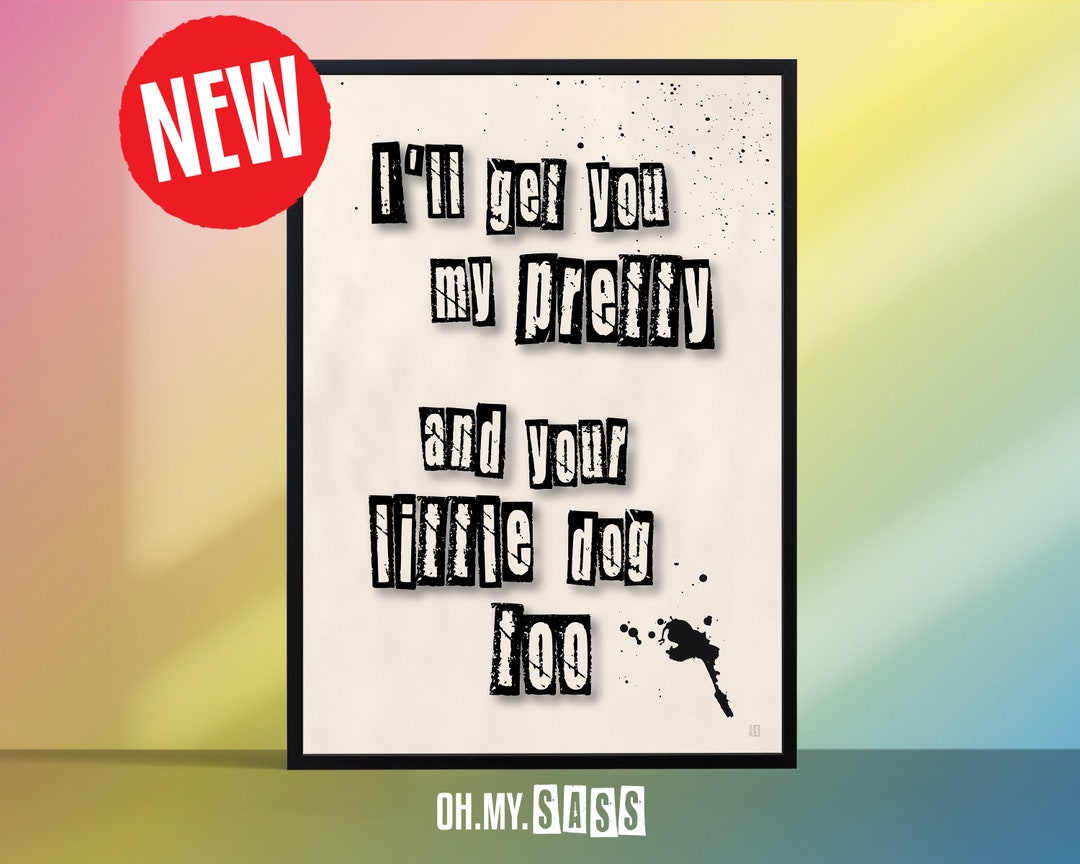 Wizard of Oz Wicked Witch of the West Quote Print | Elphaba | Yellow ...