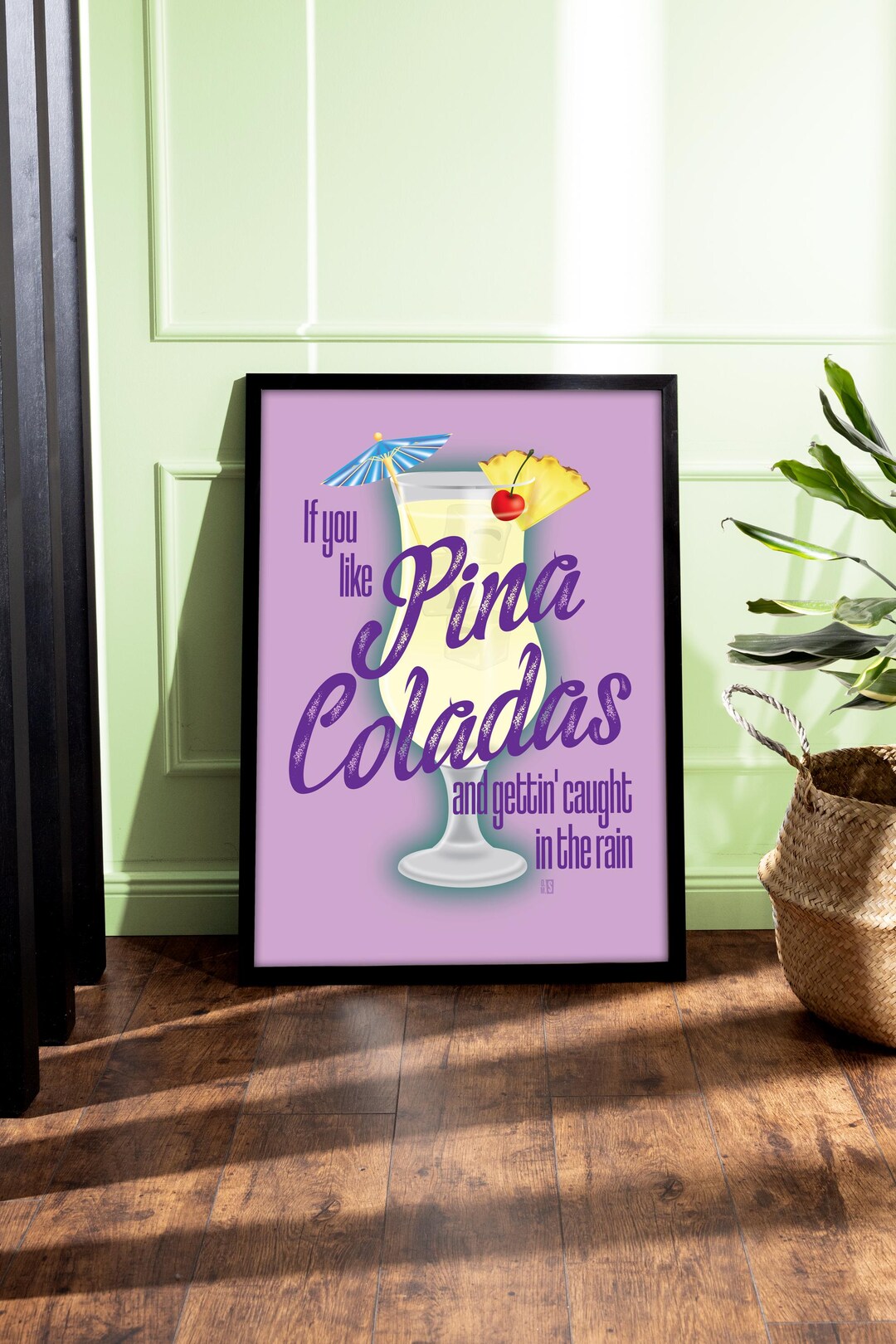 Pina Colada Drink Print | Coconut Pineapple Tropical | Happy Hour ...