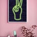 Neon Green Peace Sign Print | 90's Music Nostalgia Girl Group Wall Art ...