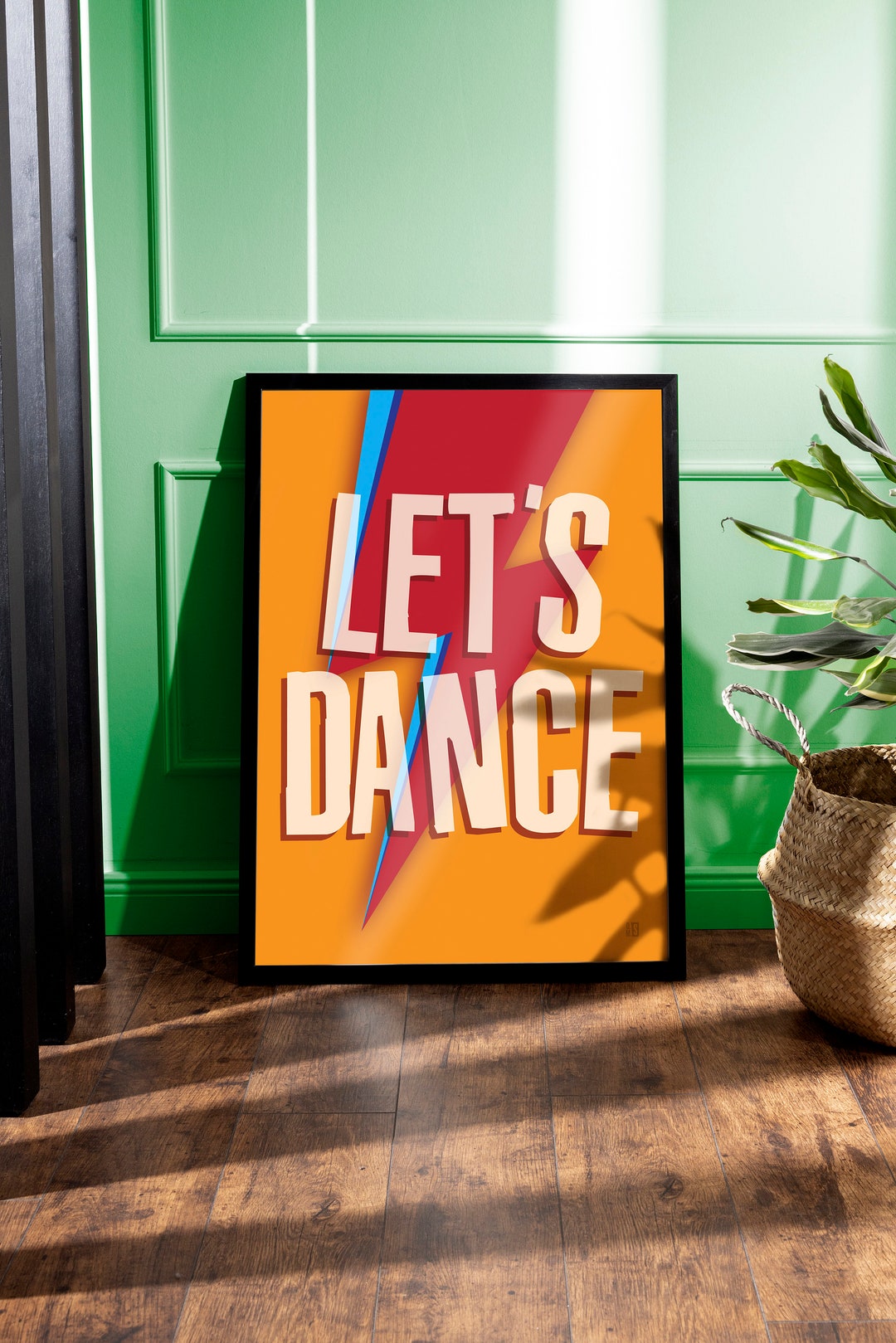 David Bowie Let's Dance | Lightning Bolt | Song Lyrics Quirky Poster ...