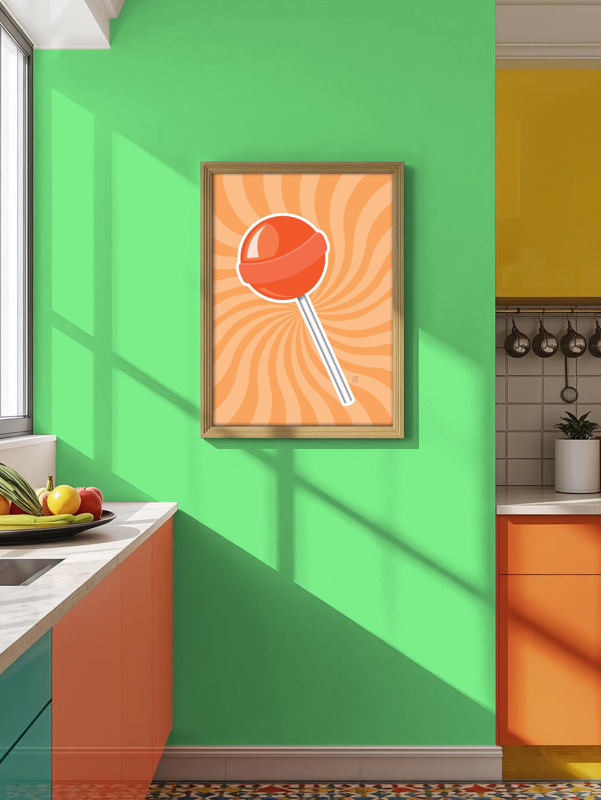 Lollipop Candy Print | Pick 'n' Mix Poster | Colourful Retro Sweet Shop ...