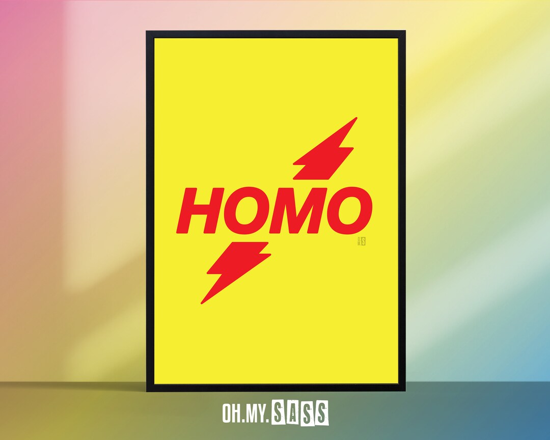 Poppers 'homo Queer ' Rush Liquid Gold Print Gay Pride Culture LGBTQ ...