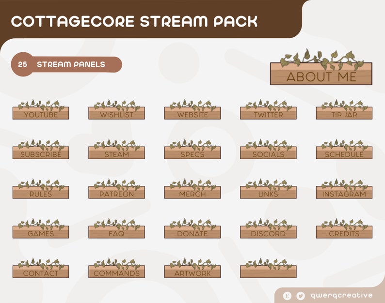 ANIMATED Cottagecore Stream Package Customizable Animated - Etsy UK