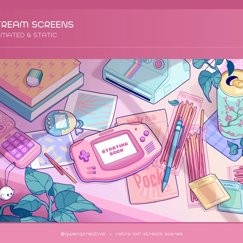 4 Animated Lofi Stream Screens / Kawaii Desktop / Aesthetic - Etsy