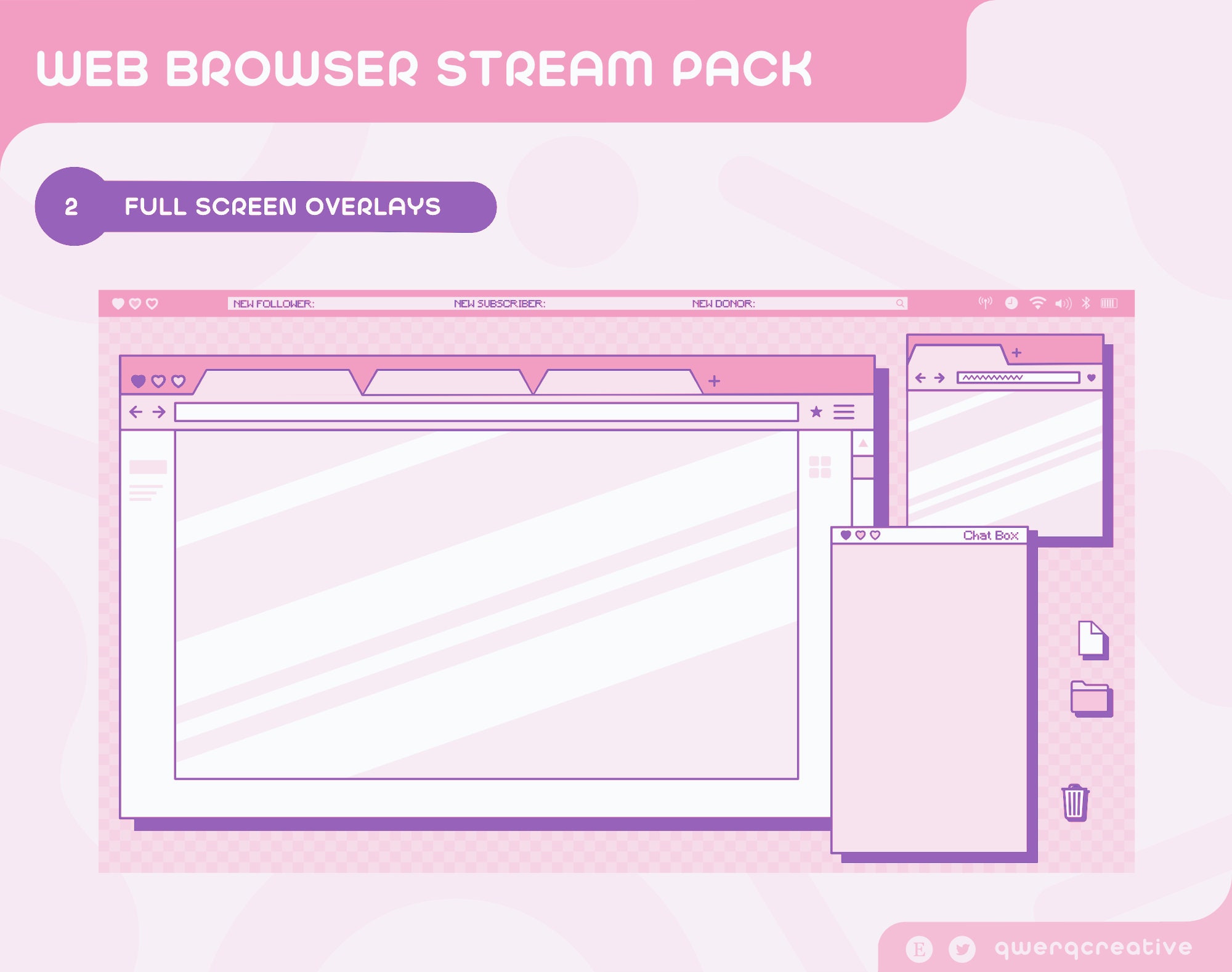 ANIMATED Browser Stream Package Customizable Retro Twitch - Etsy