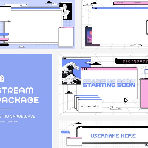 Animated Twitch Purple Overlay Windows 98 Stream Package - Etsy