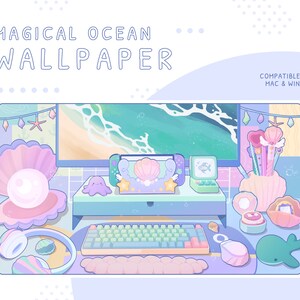 Magical Ocean Desktop Organiser | Wallpaper Set | Underwater Theme ...