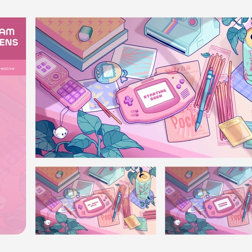 4 Animated Lofi Stream Screens / Kawaii Desktop / Aesthetic - Etsy UK