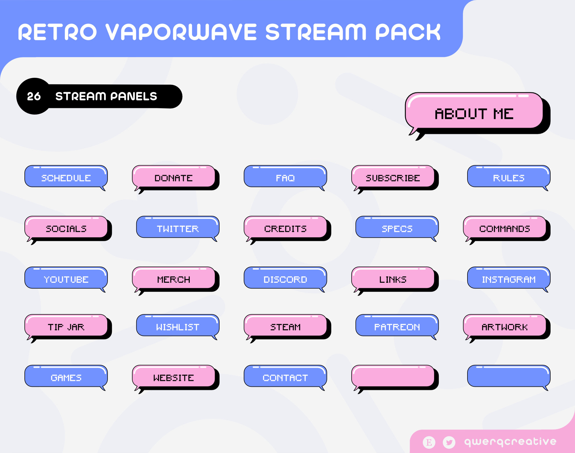 ANIMATED Retro Vaporwave Stream Package Customizable - Etsy