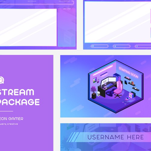 ANIMATED Retro Vaporwave Stream Package Customizable - Etsy