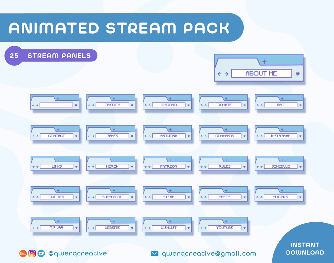 ANIMATED Browser Stream Package Customizable Pastel | Etsy