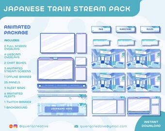 ANIMATED Japanese Train Stream Package Pastel Aesthetic - Etsy