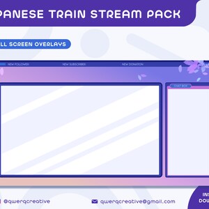 ANIMATED Japanese Sunset Train Stream Package Customizable - Etsy