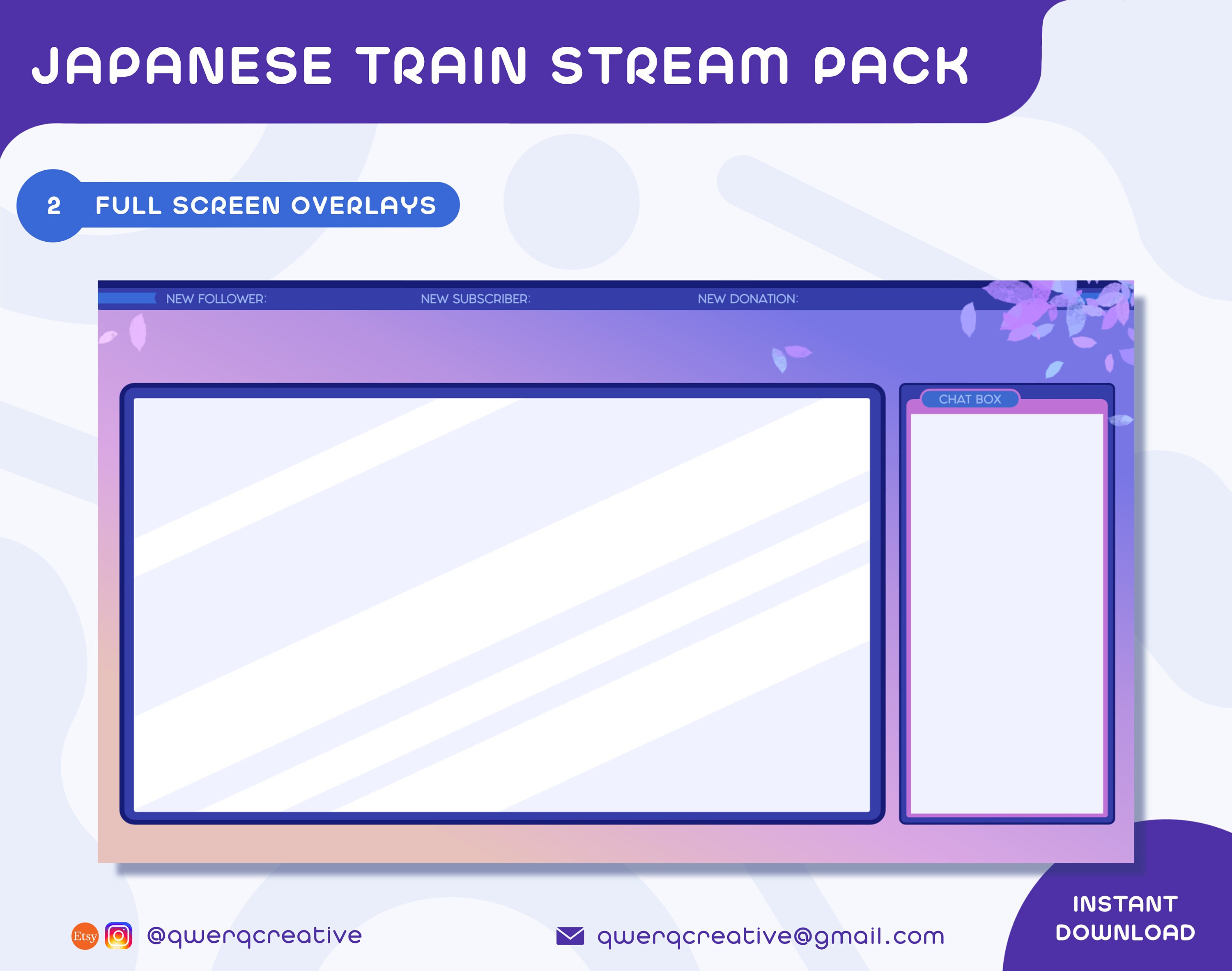 ANIMATED Japanese Sunset Train Stream Package Customizable - Etsy