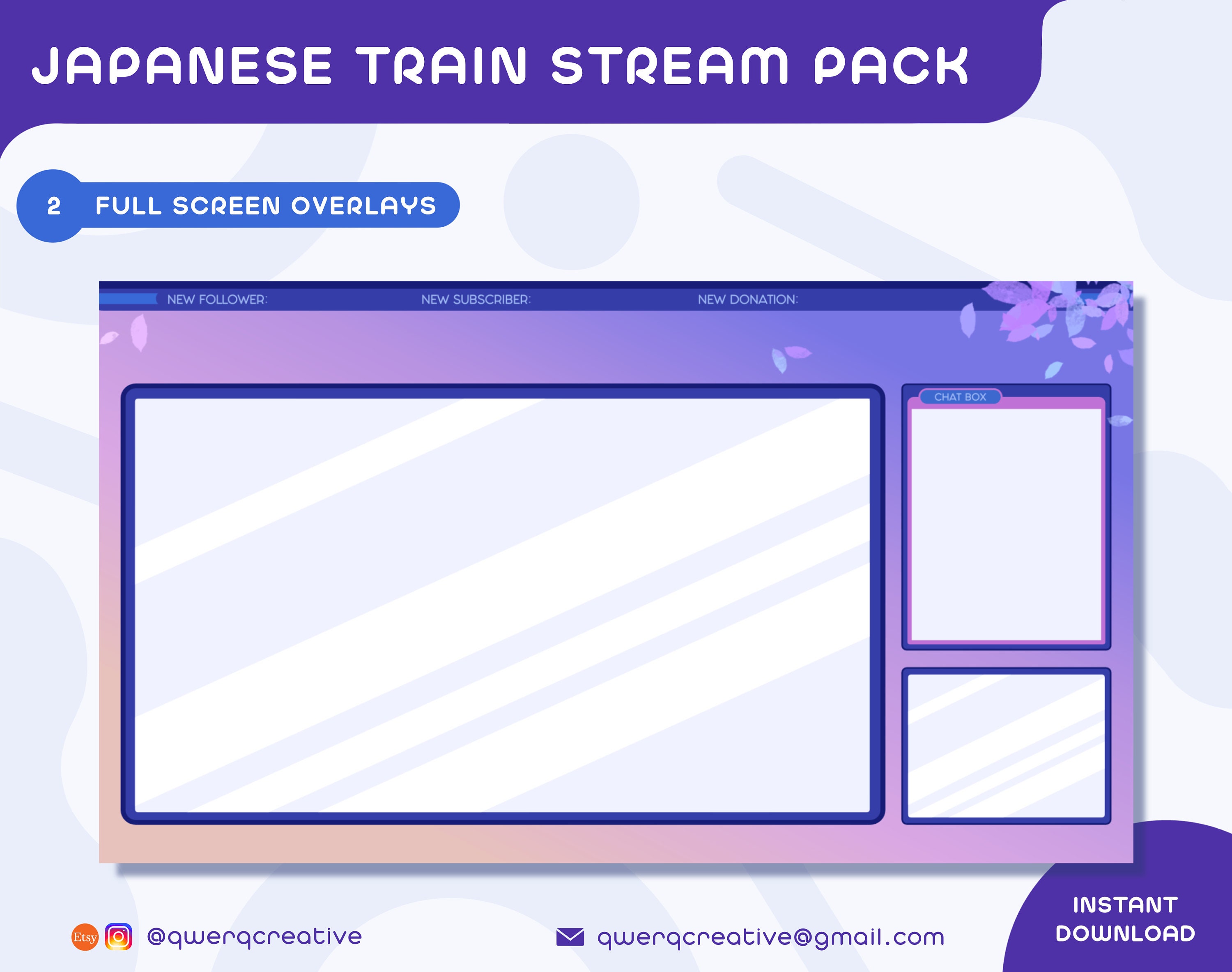 ANIMATED Japanese Sunset Train Stream Package Customizable | Etsy