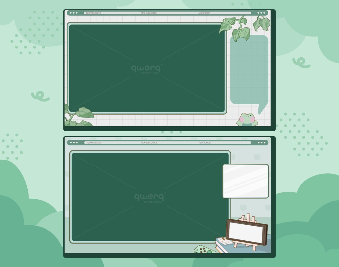 Lofi Frog Overlay Customizable Stream Overlay Retro Gamer Desk Scene ...