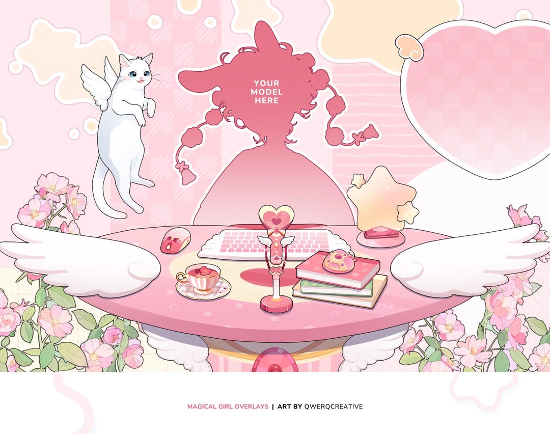 Buy Magical Girl Overlay | Vtuber Assets | Stream Decoration | Animated ...