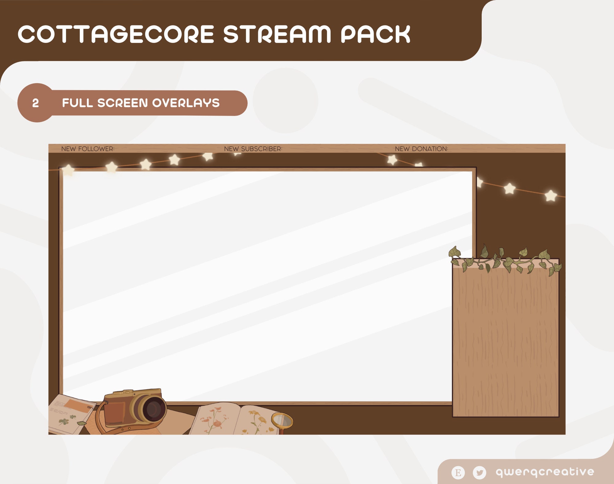 ANIMATED Cottagecore Stream Package Customizable Animated - Etsy UK