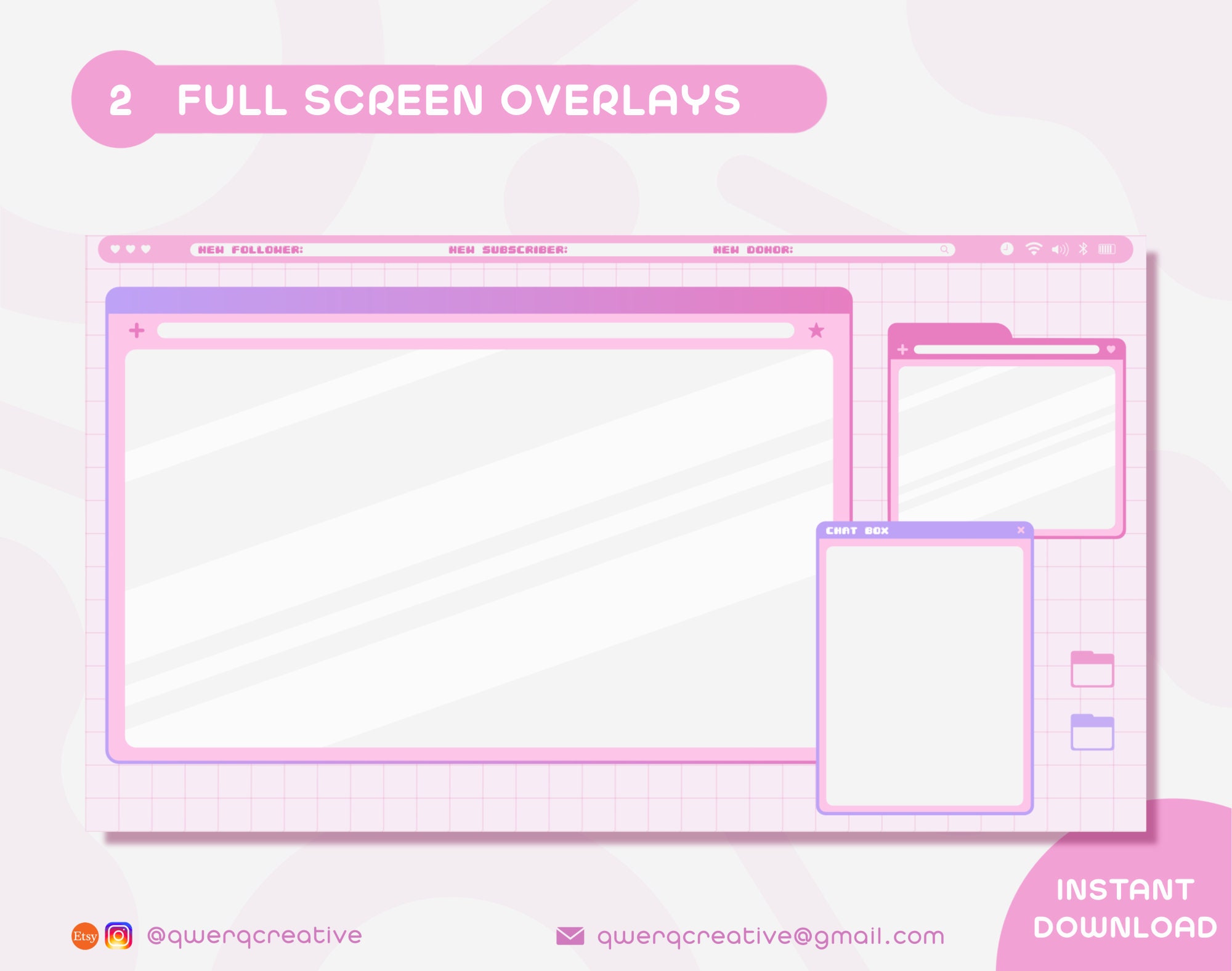 Customizable Stream Overlay Kawaii Pixel Customizable | Etsy