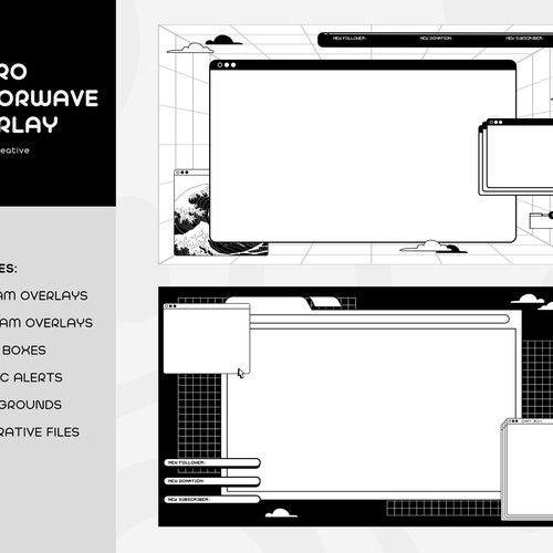 Aesthetic Windows Stream Overlay Package Twitch Overlay - Etsy Canada