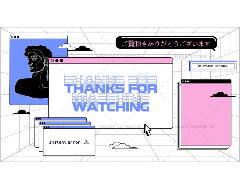 ANIMATED Stream Screens Retro Vaporwave Aesthetic Twitch - Etsy