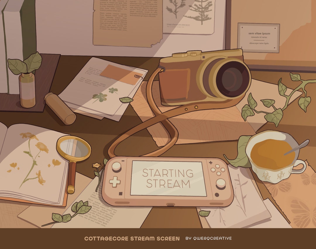 ANIMATED Cottagecore Screens Stream Scenes Cozy Aesthetic Gamer Overlay ...