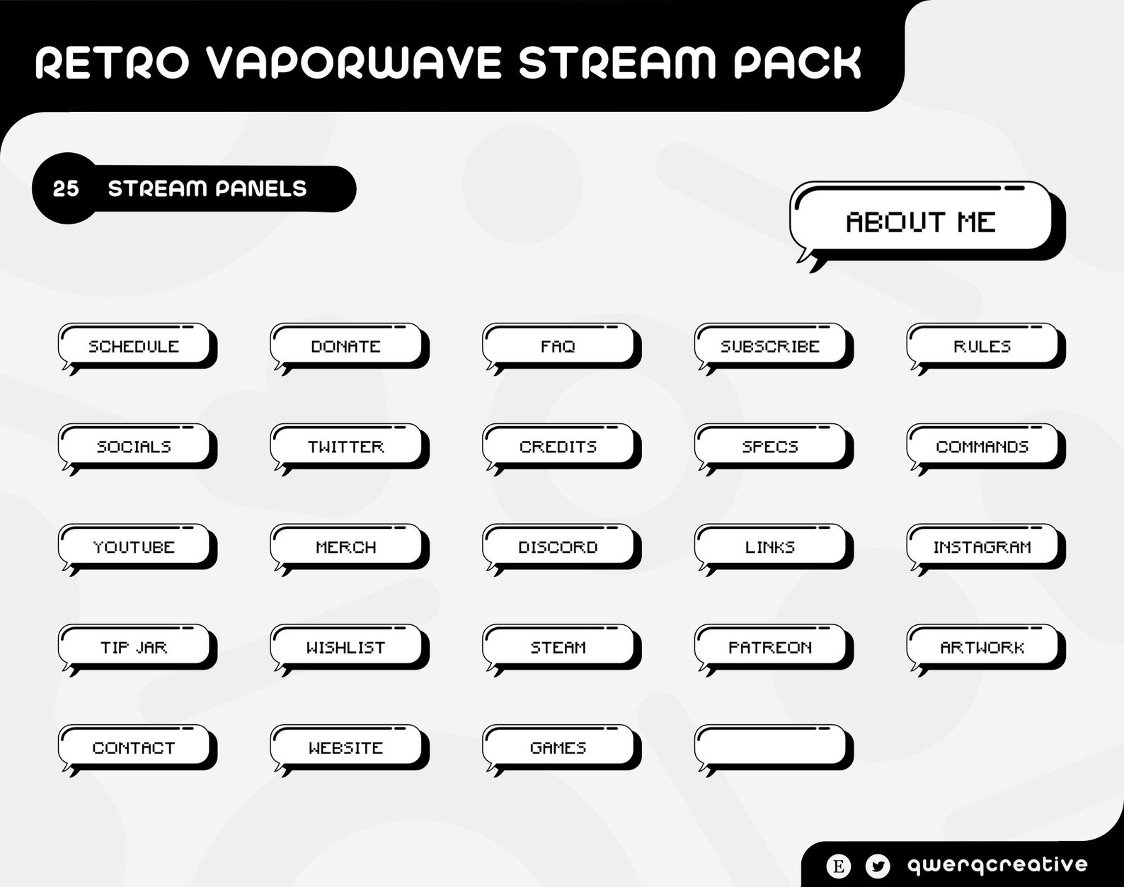 ANIMATED Retro Vaporwave Stream Package Customizable - Etsy