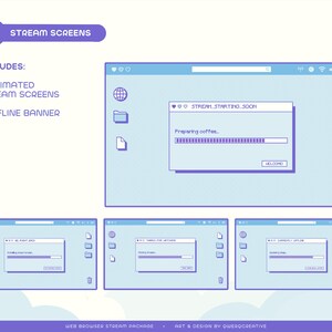 ANIMATED Browser Stream Package Customizable Pastel Kawaii Twitch ...