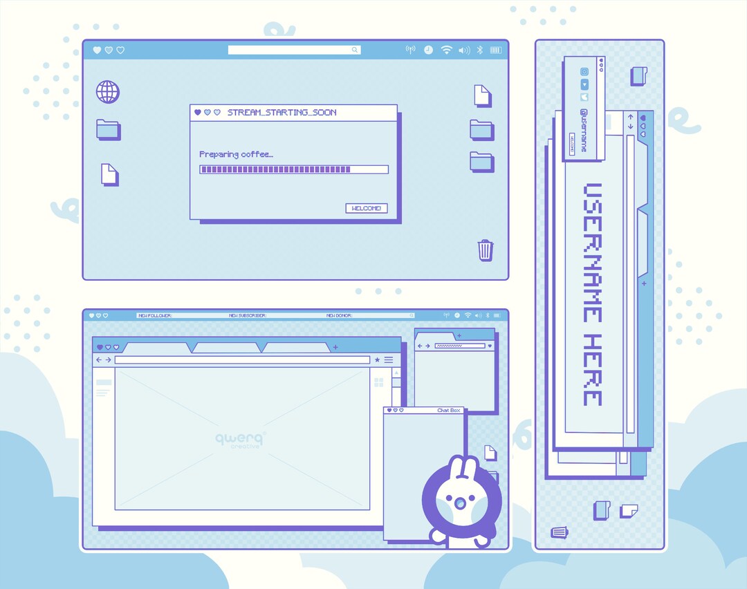 ANIMATED Browser Stream Package | Customizable | Pastel | Kawaii ...