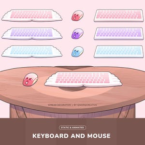 Keyboard & Mouse Asset | Stream Decoration | Vtuber Asset | Animated ...