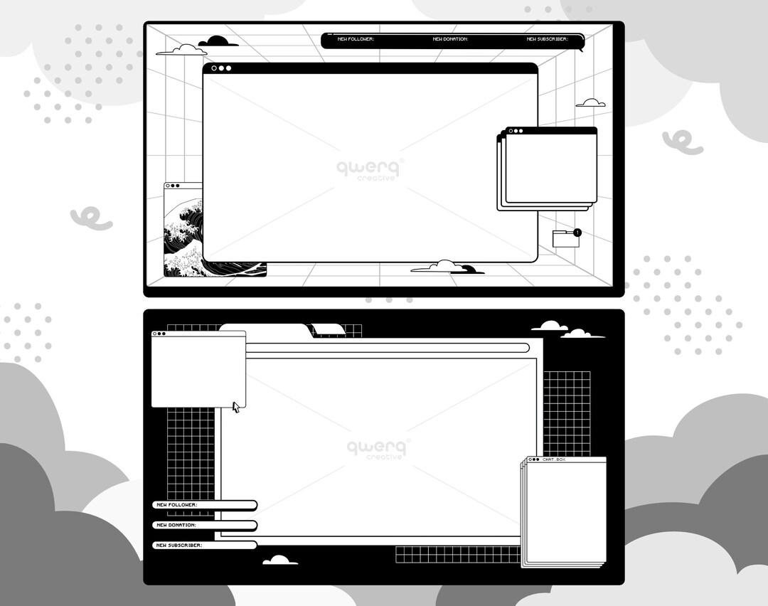 Retro Vaporwave Overlay | Customizable | Stream Overlay | Retro Gamer ...