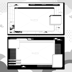 Retro Vaporwave Overlay Customizable Stream Overlay Retro Gamer Windows ...