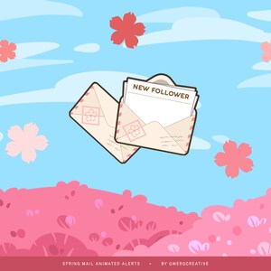 ANIMATED Spring Mail Alerts Pop up Notification Stream Alerts Cherry ...