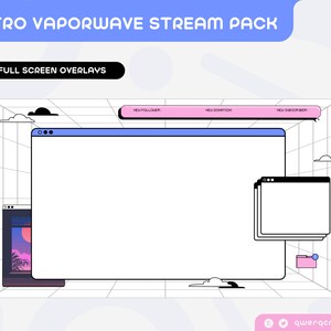 ANIMATED Retro Vaporwave Stream Package Customizable - Etsy