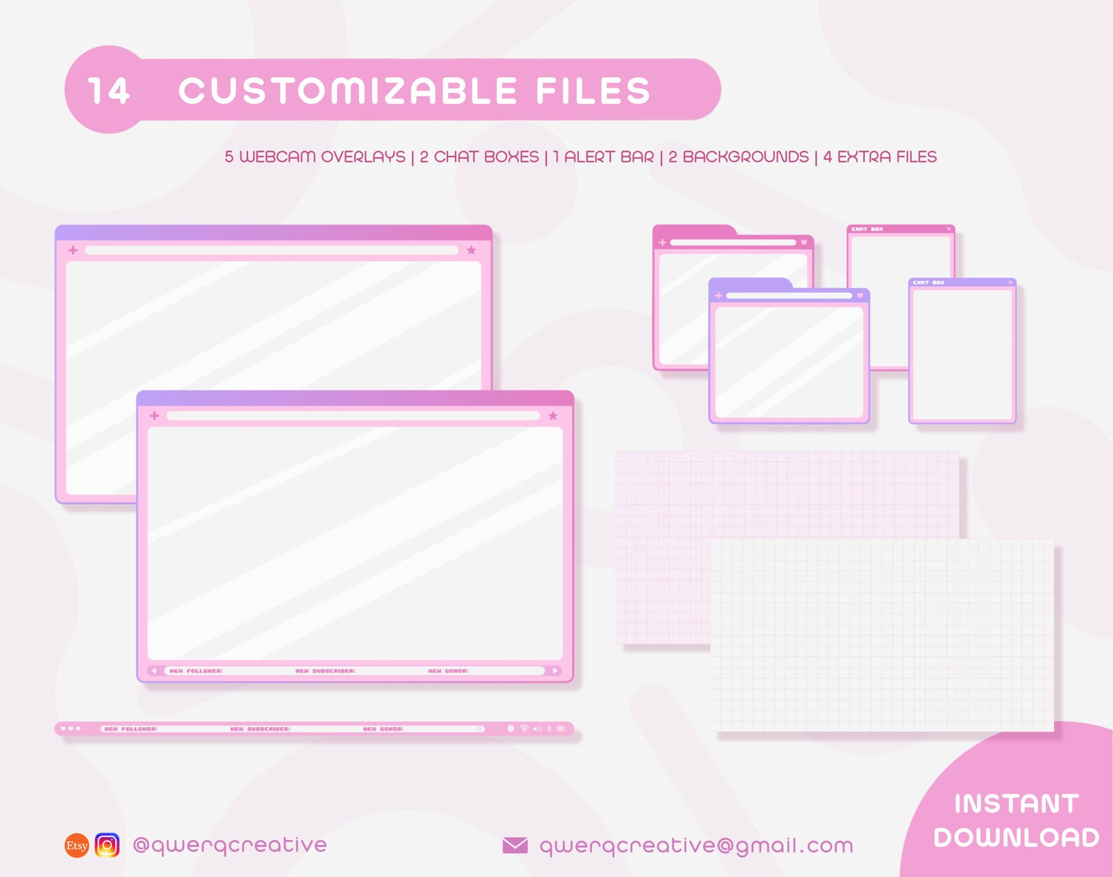 Customizable Stream Overlay Kawaii Pixel Customizable | Etsy
