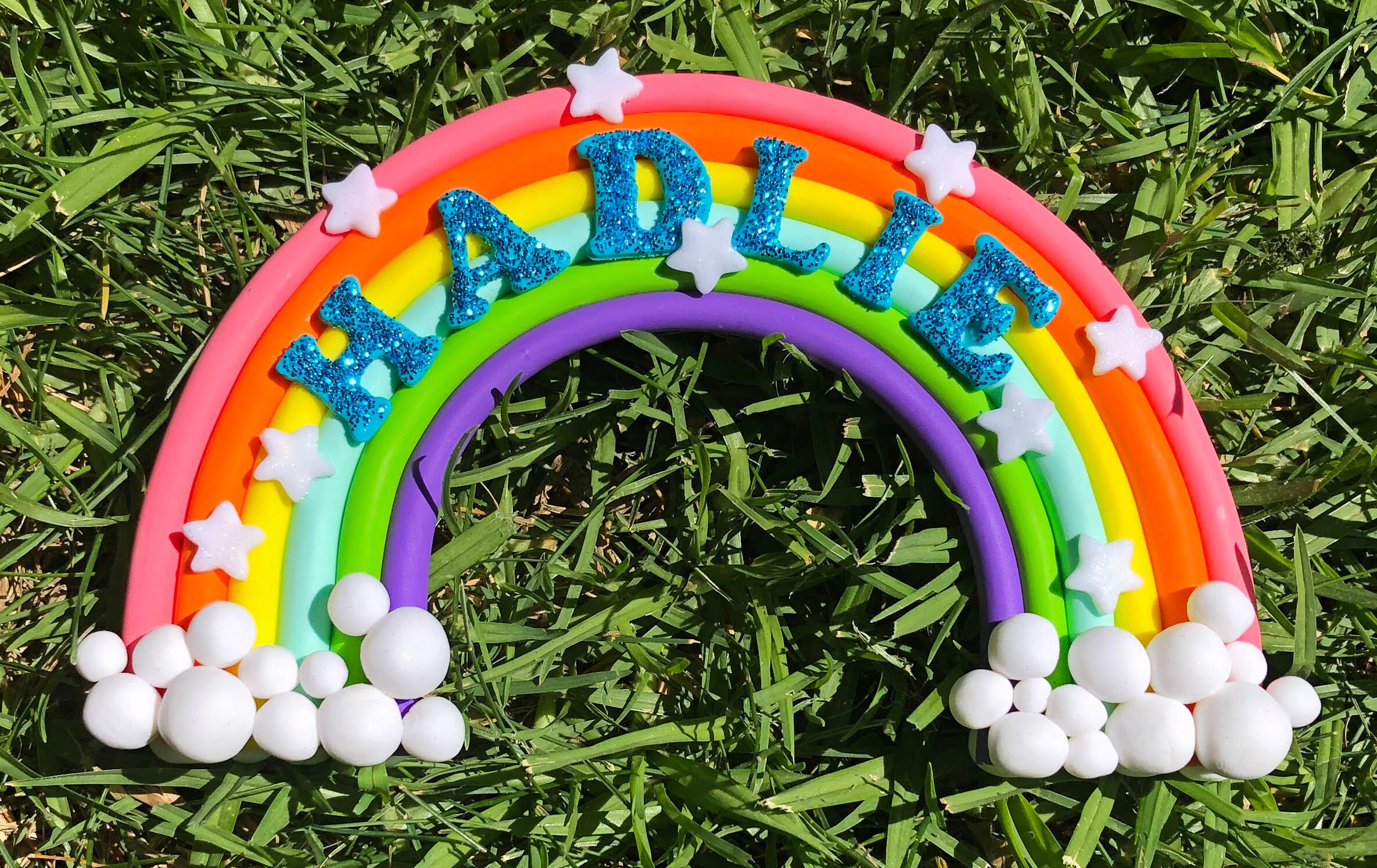 Rainbow Bundle CAKE TOPPER RAINBOW & Rainbow Numbers - Etsy