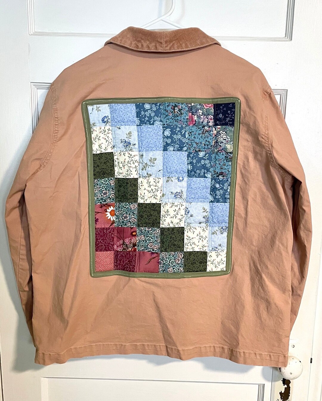 Quilted Panel Chore Coat Pink - Etsy