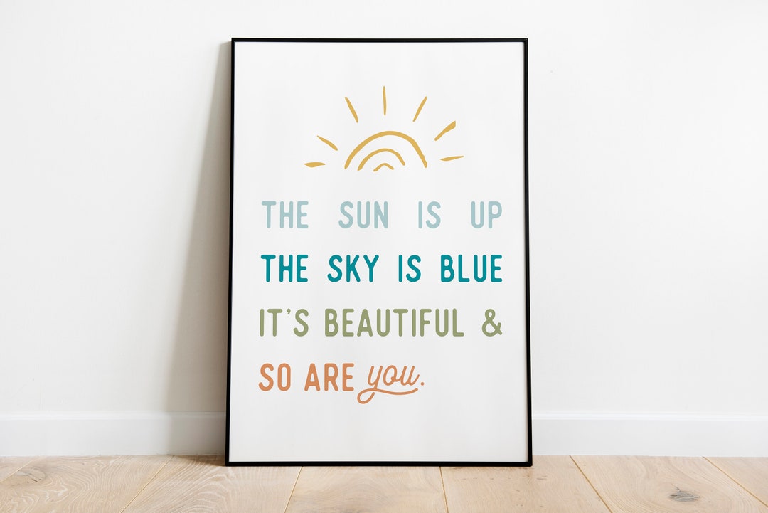 Paroles de chanson Wall Art, The Sun Is Up The Sky Is Blue Its ...