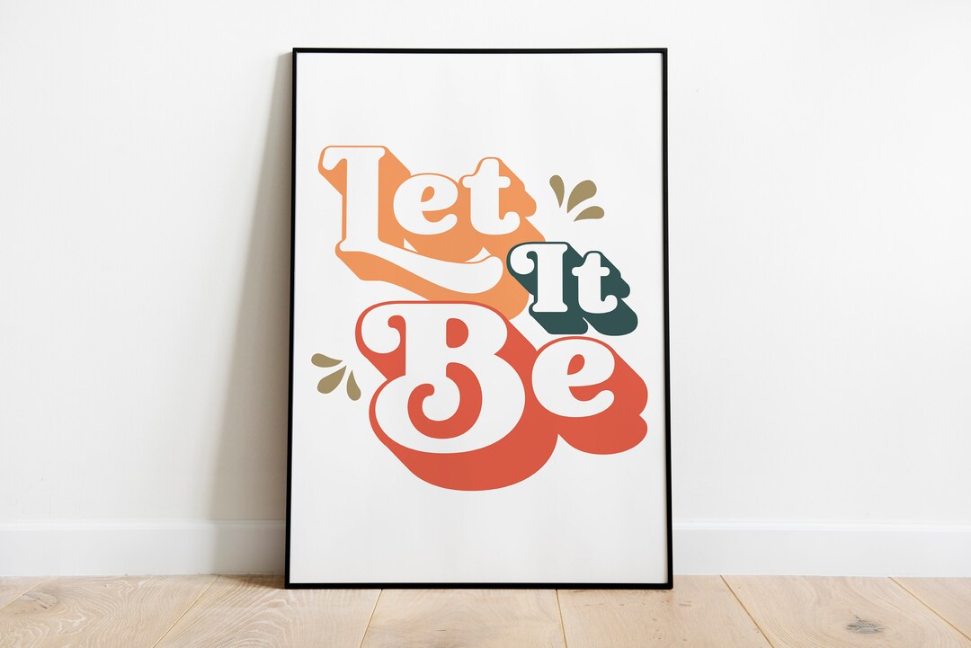 Wall Art, Let It Be, the Beatles, Lyrics, Digital Download - Etsy