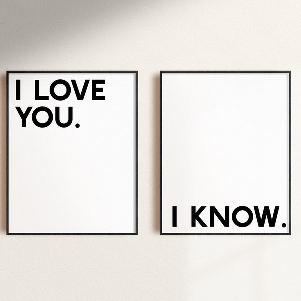 I Love You I Know - Etsy