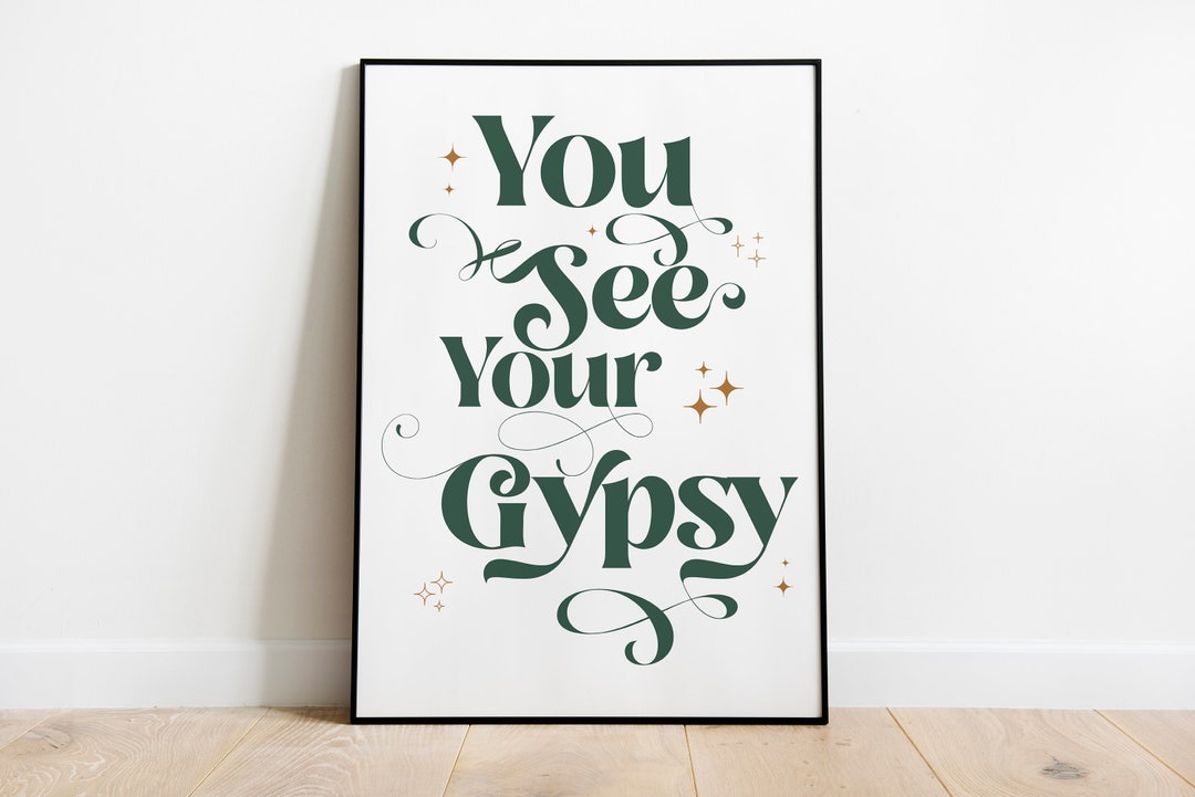 Wall Art, Fleetwood Mac, Gypsy, Lyrics, Digital Download - Etsy