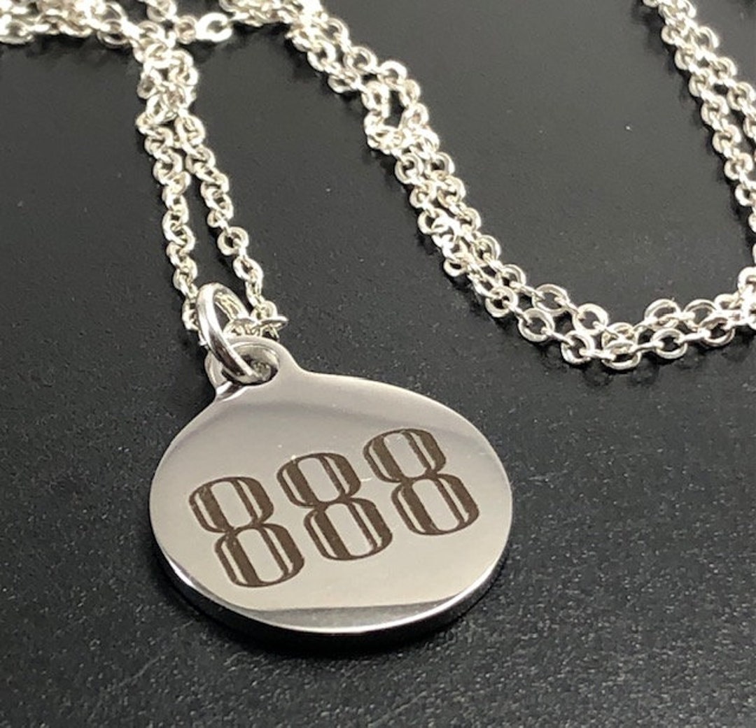 888 Necklace ,angel Numbers 888 , 888 Jewelry , Attract Abundance ...