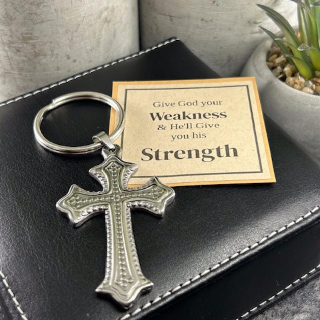 Biblical Keychain , Inspirational Gifts ,large Cross Keychain ...