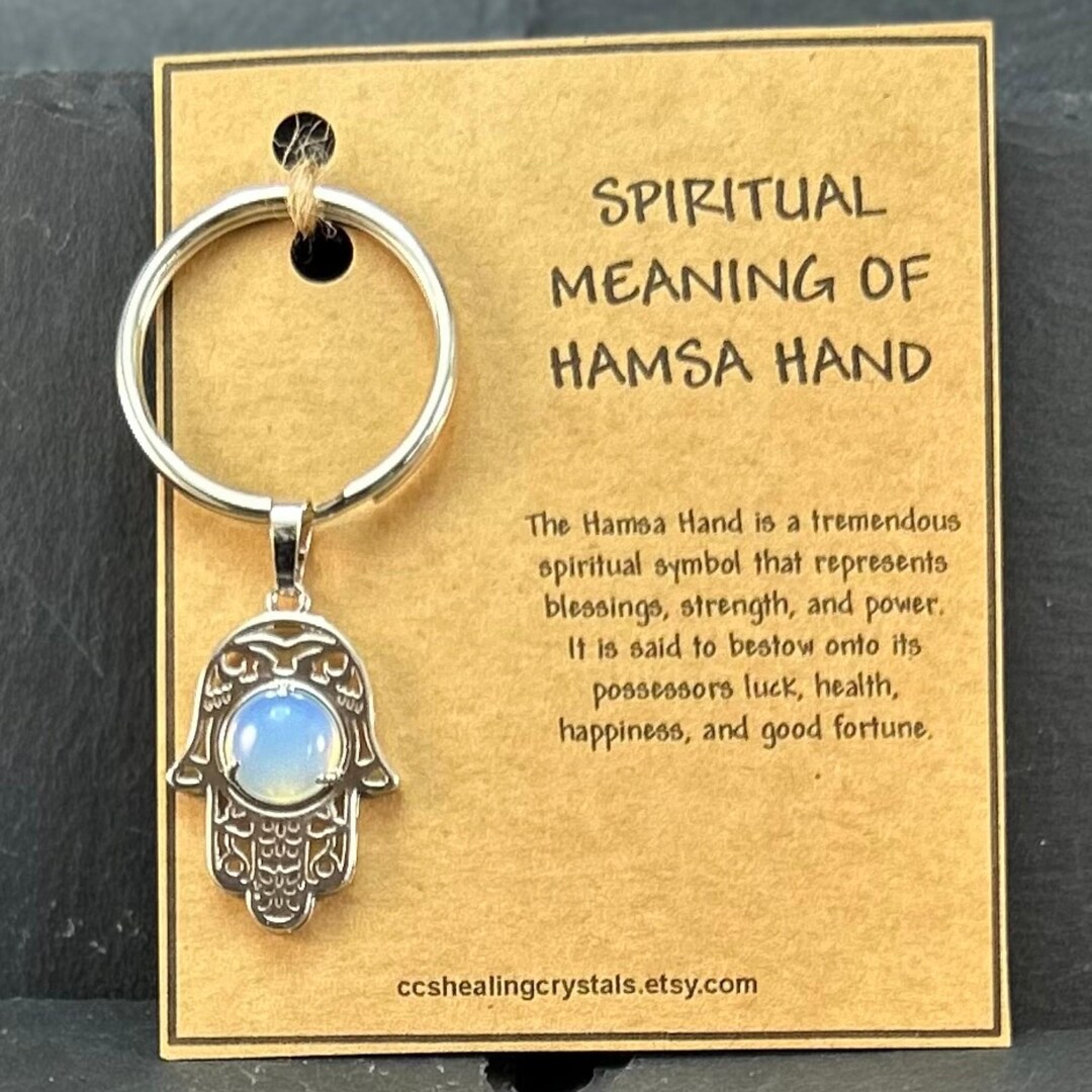 Hamsa Hand Key Chain , Lapis Lazuli Keychain , Keyring , Stocking ...