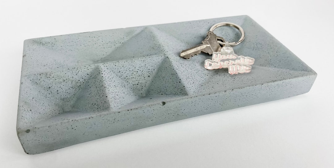 Modern Trinket Tray | Concrete Office Decor | Jewelry Storage | Modern ...