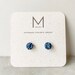 Navy Blue Druzy Style Stud Earrings | Concrete Jewelry | Stud Earrings ...